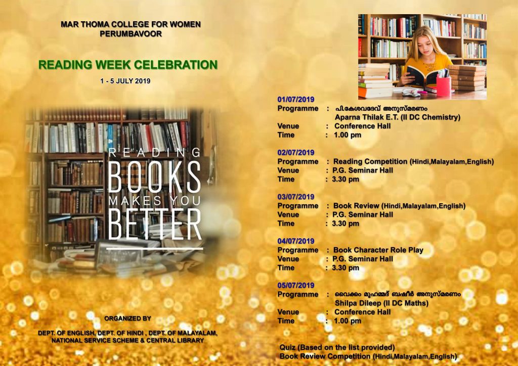 Library Activities : Mar Thoma College for Women